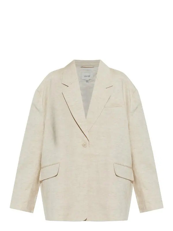 GESTUZ Gzriava" Blazer With Notched Lapels - Beige