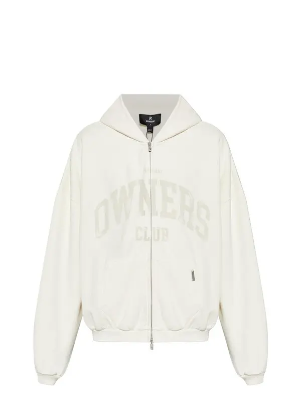 REPRESENT Owners Club" Full Zip Hoodie - Cream