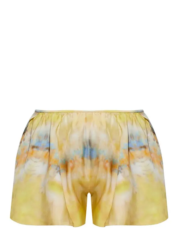 Zimmermann Silk Watercolor Printed Shorts - Multicolour