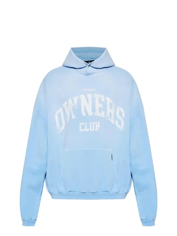REPRESENT Owners Club" Printed Cotton Hoodie - Blue