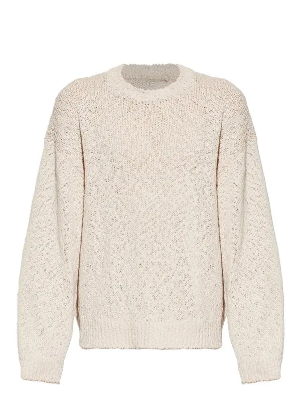 Issey Miyake Cotton Crew Neck Sweater - Cream