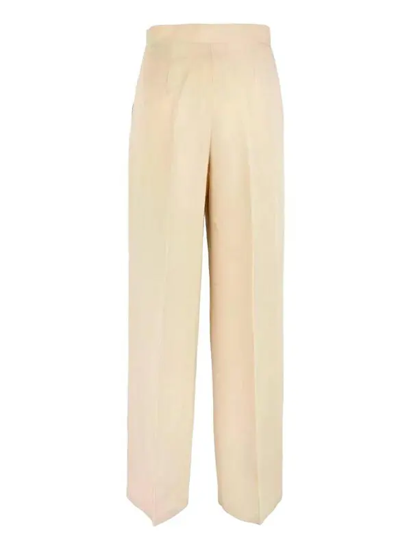 Marella High-waisted Trousers With Pressed Crease - Neutrals