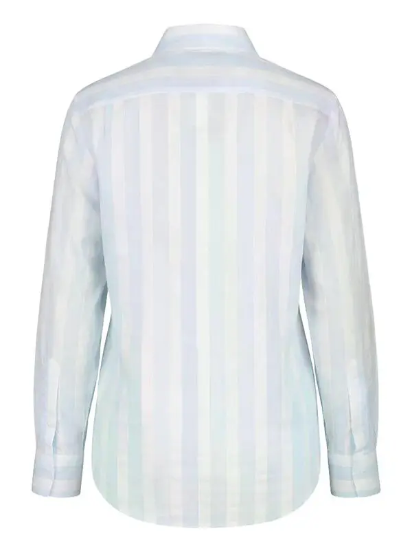 CISSA Striped Button-down Shirt - Blue