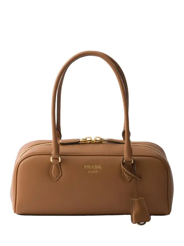 Prada Medium Leather Top-handle Bag - Brown