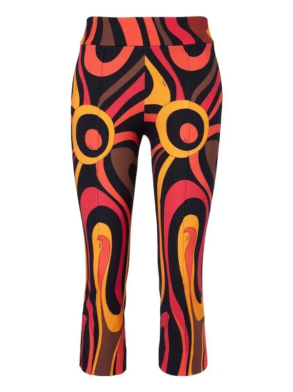 Emilio Pucci Marmo Jersey Capri Pants - Orange