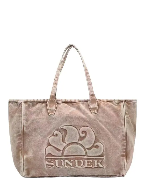 Sundek Embossed Logo Tote Bag - Neutrals