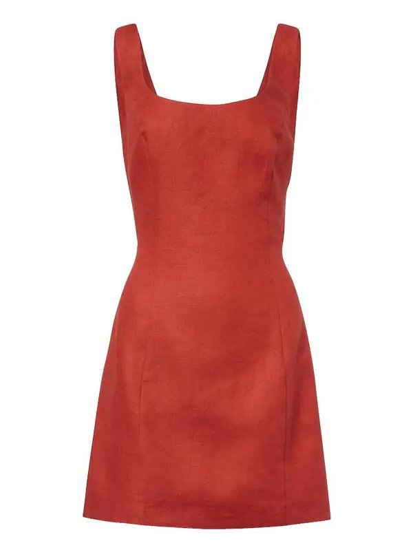 SIR. Linen Minidress - Red