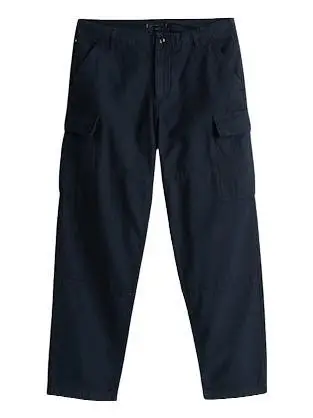 Tommy Hilfiger Garment-dyed Cotton Satin Cargo Pants - Carbon Navy Blue