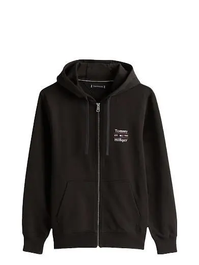 Tommy Hilfiger Cotton Zip-up Hoodie - Black