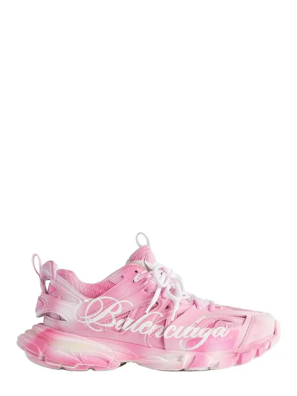 Balenciaga Track Stencil Logo Sneakers - Pink
