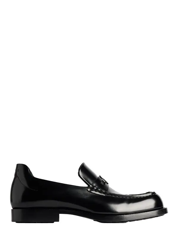 Balenciaga Shiny Calfskin Loafer - Black
