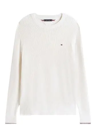 Tommy Hilfiger Ribbed Crewneck Sweater - Ivory