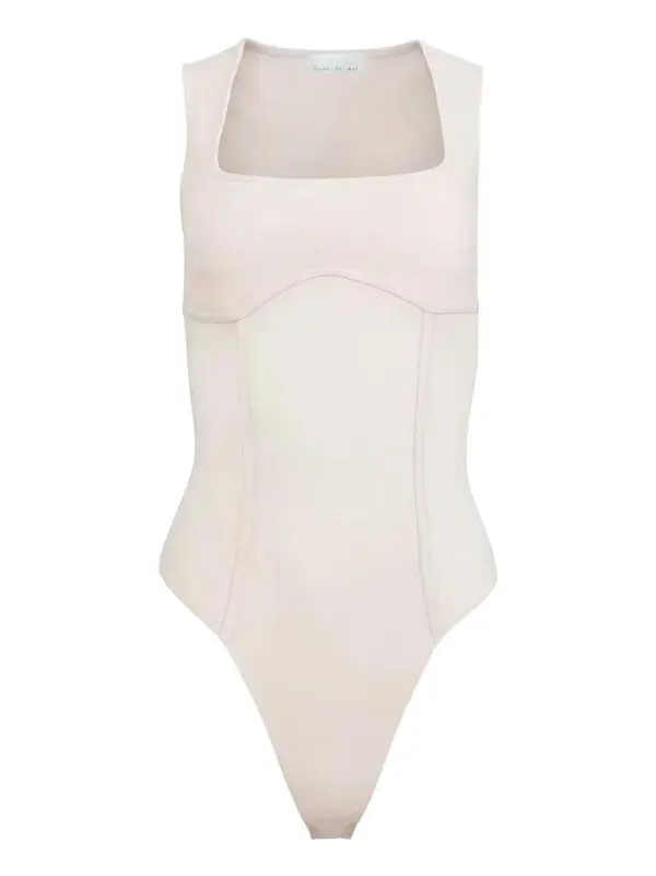 FLEUR DU MAL Scoop Neck Bodysuit - Neutrals