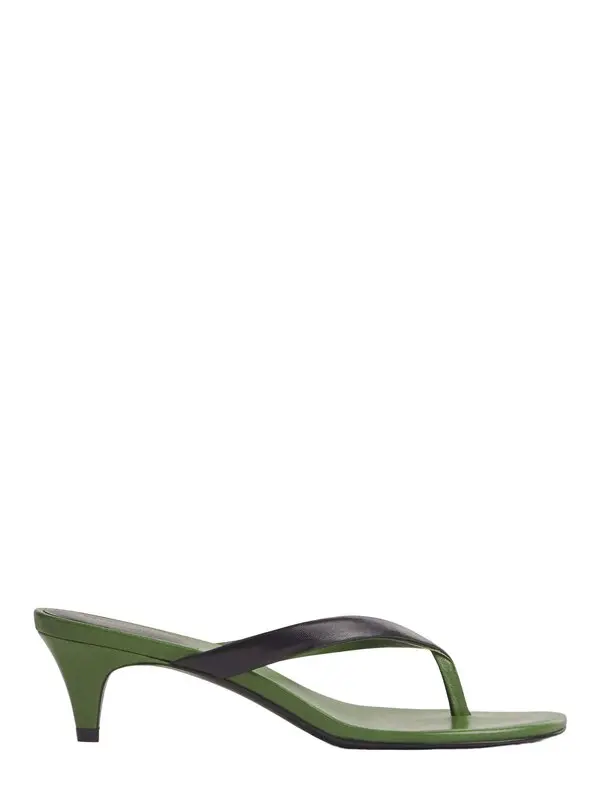 REFORMATION Amelia Heeled Thong Sandal - Green