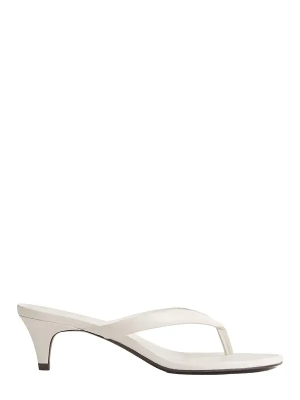 REFORMATION Amelia Heeled Thong Sandal - Ivory