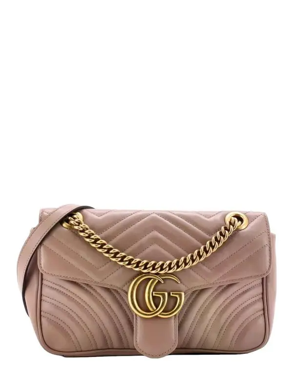 Gucci Gg Marmont Matelassé Leather Shoulder Bag - Neutrals