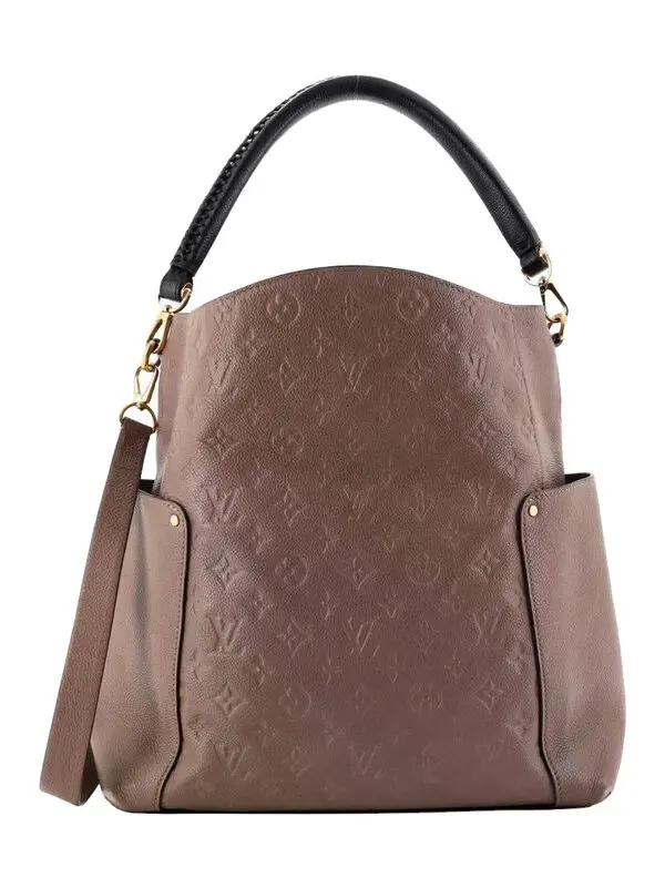 LOUIS VUITTON Bagatelle Monogram Empreinte Leather Hobo Bag - Neutrals