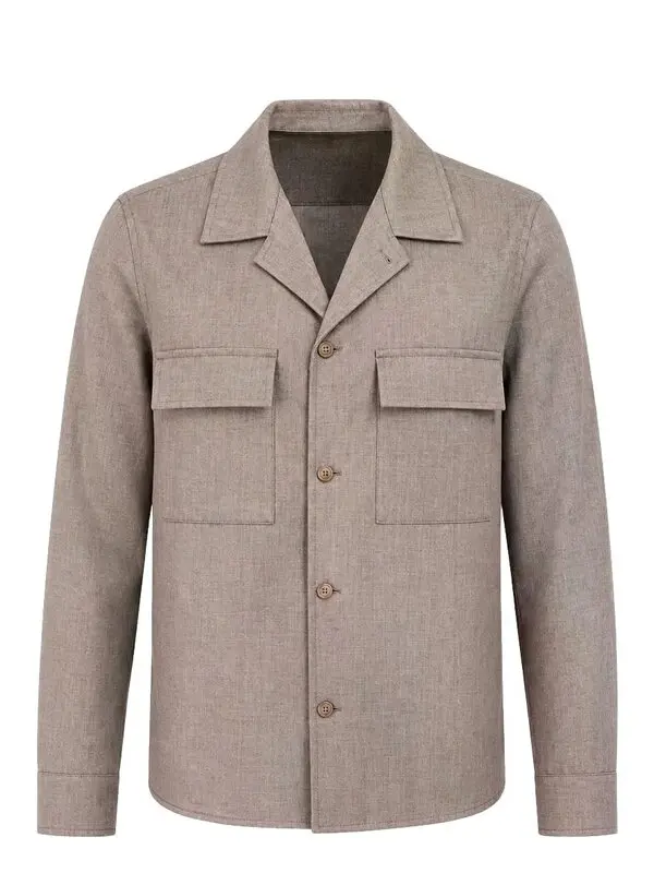 BRIGLIA 1949 Button-up Pocket-detail Jacket - Neutrals