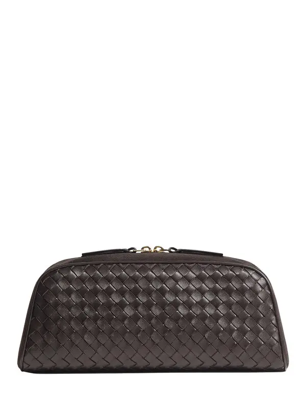 Bottega Veneta Large Nodo Pouch - Espresso