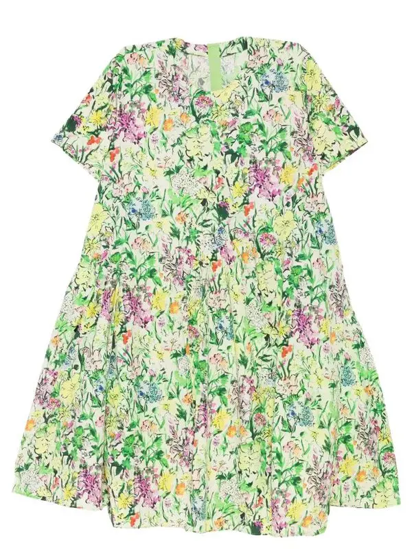 JNBY Floral Print Round Neck Dress - Green
