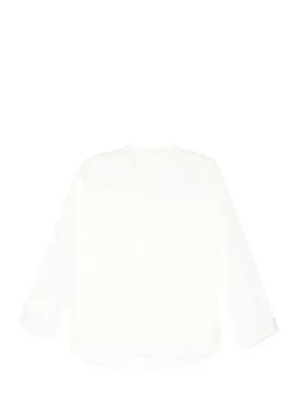 LESS Plaid Blouse - White