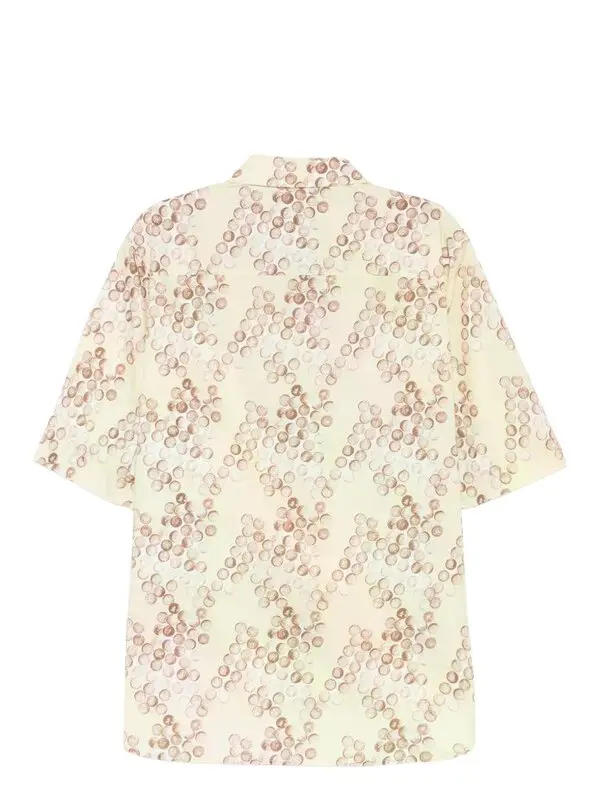 CROQUIS Circle-print Short-sleeve Shirt - Neutrals