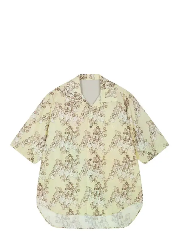 CROQUIS Circle-print Short-sleeve Shirt - Neutrals