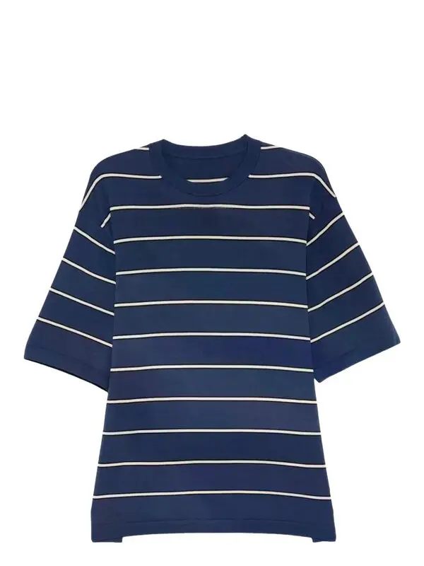 CROQUIS Striped Short-sleeve T-shirt - Blue