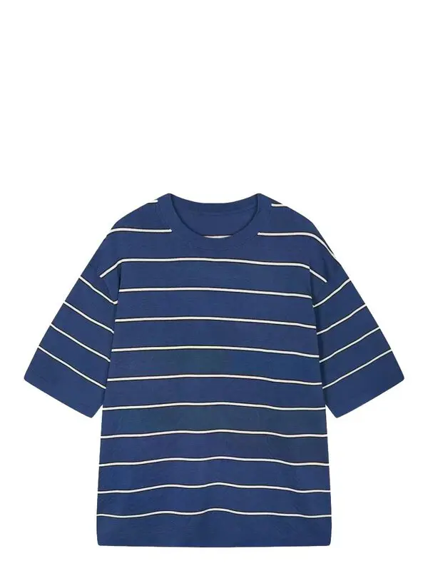 CROQUIS Striped Short-sleeve T-shirt - Blue