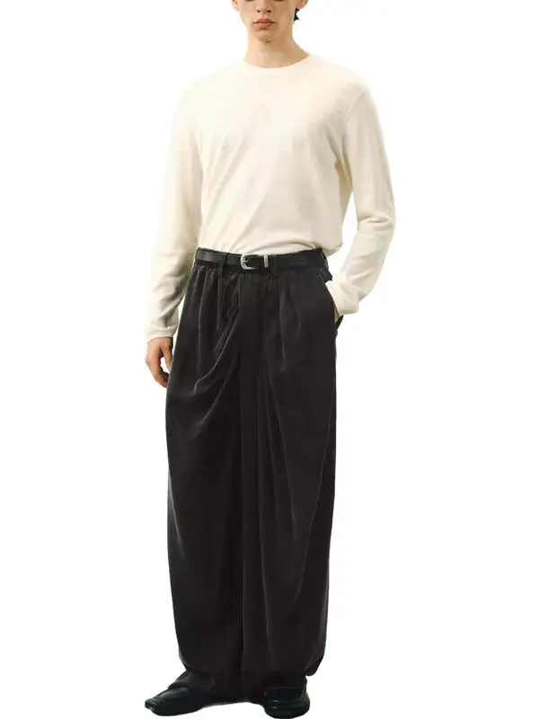 CROQUIS Logo-patch Trousers - Grey