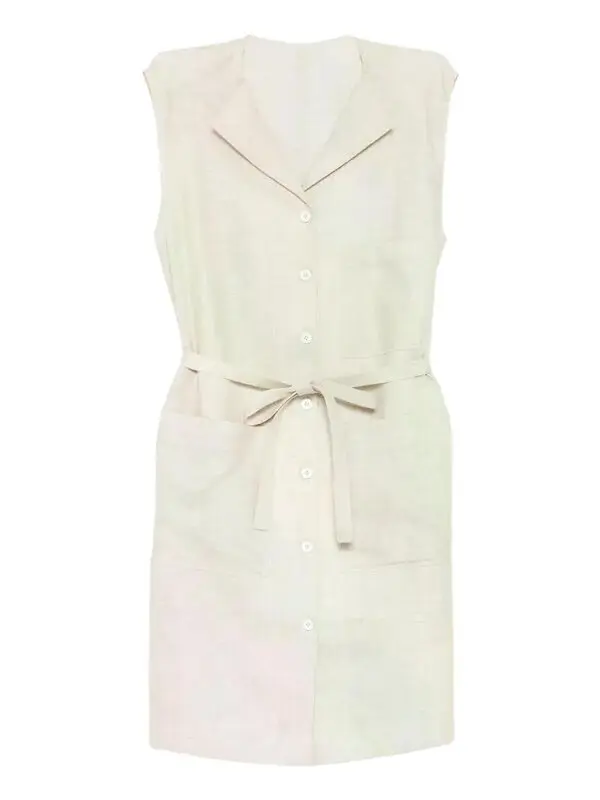 LESS Lapel-collar Sleeve Dress - Neutrals