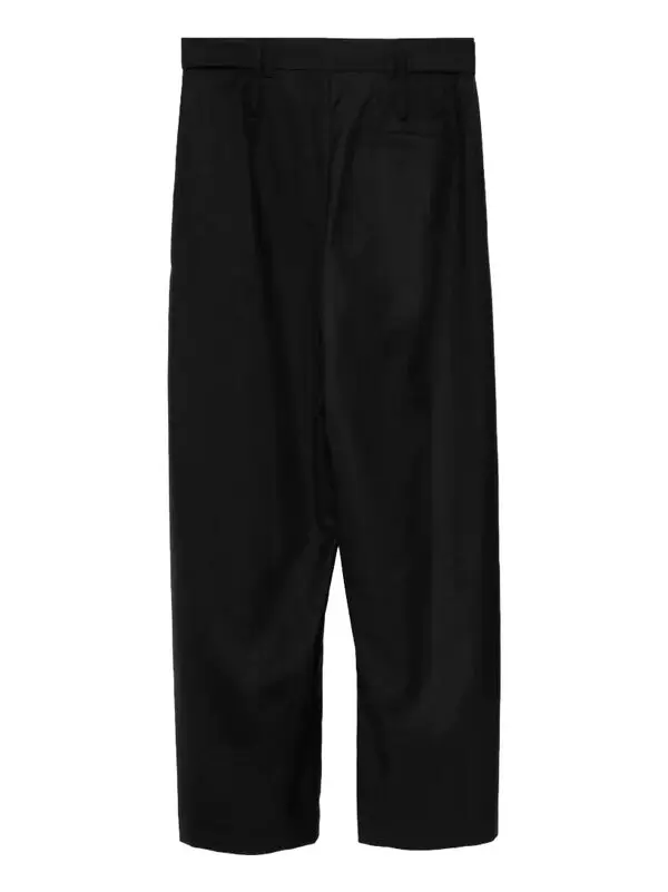 LESS Belted Wide-leg Trousers - Black