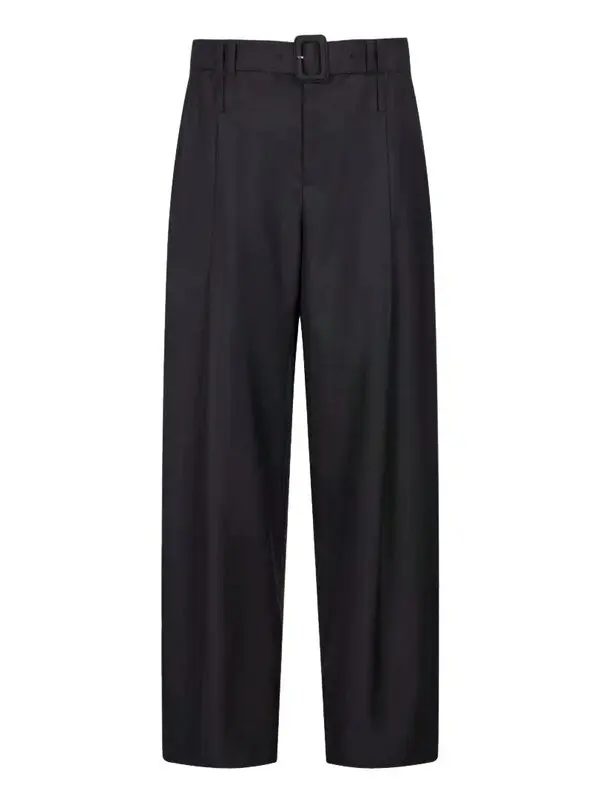 LESS Belted Wide-leg Trousers - Black