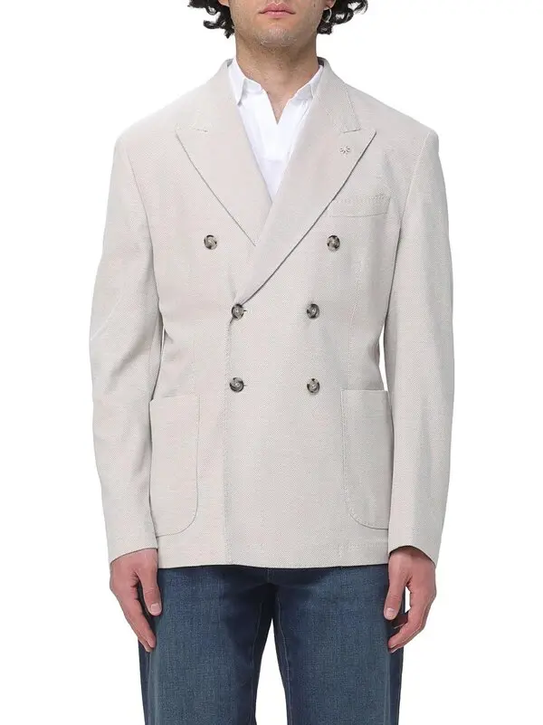 MANUEL RITZ Double Breasted Blazer - Beige