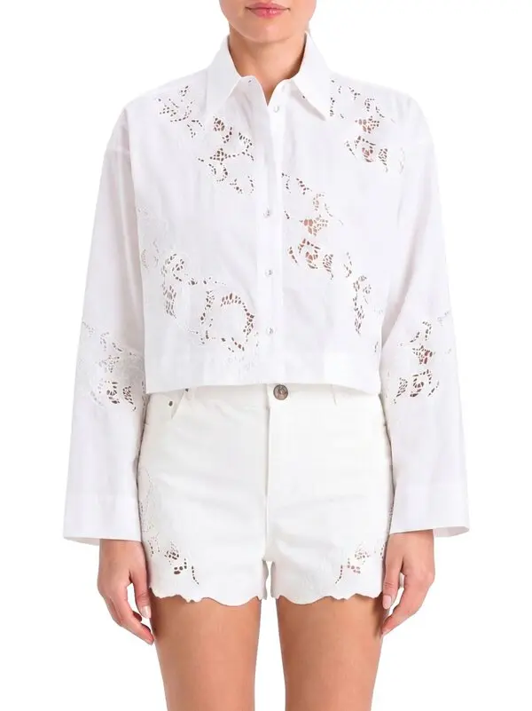 TWINSET Cropped Shirt - White