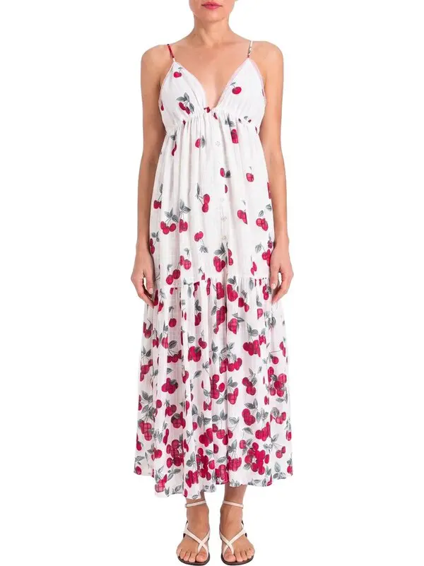 TWINSET Printed Maxi Dress - White