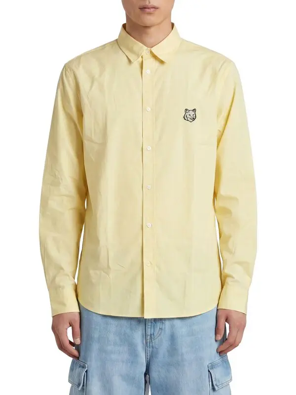 Maison Kitsuné Classic Cotton Poplin Shirt - Yellow