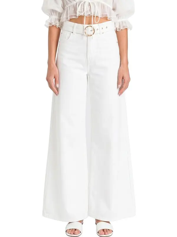 TWINSET Wide Leg Jeans - White