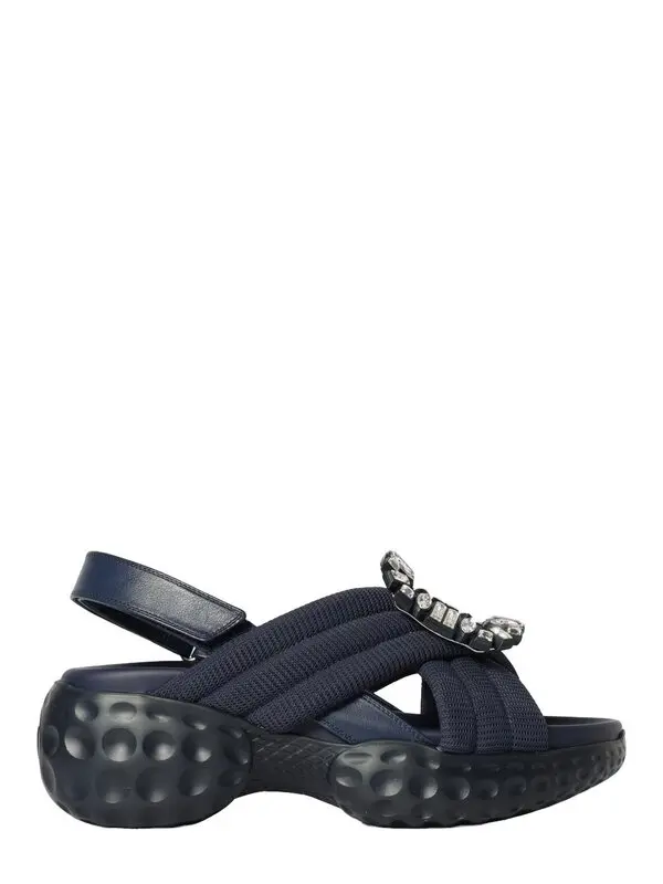 ROGER VIVIER Embellished Heeled Sandals - Blue