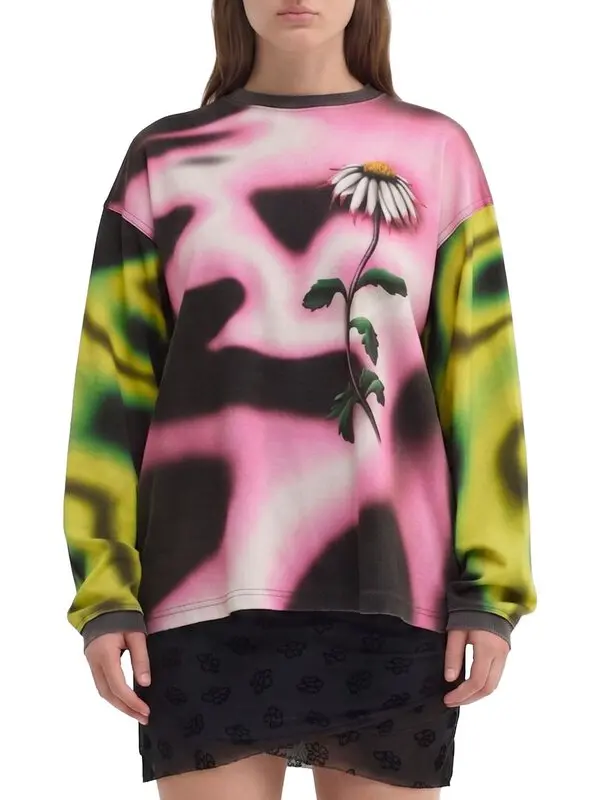 MARGHERITA MACCAPANI Printed Long Sleeve T-shirt - Multicolor