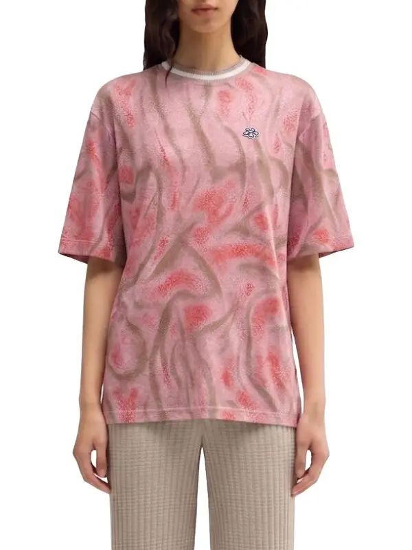 MARGHERITA MACCAPANI Abstract Pattern Viscose T-shirt - Pink
