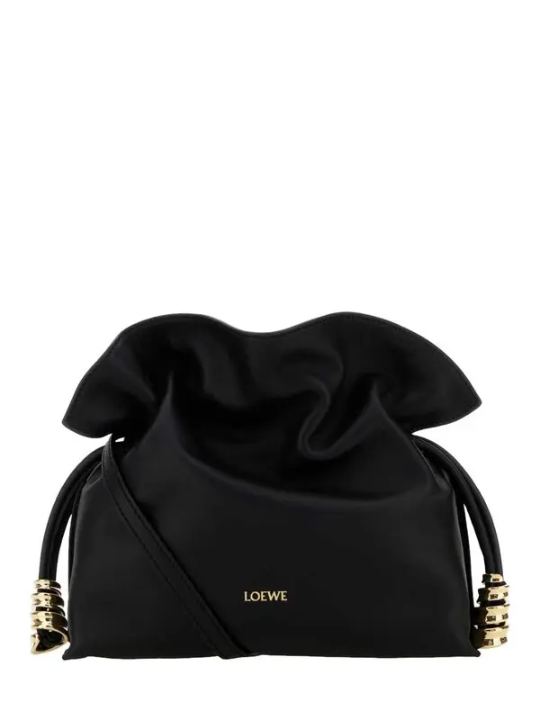 Loewe Flamenco Leather Clutch - Black