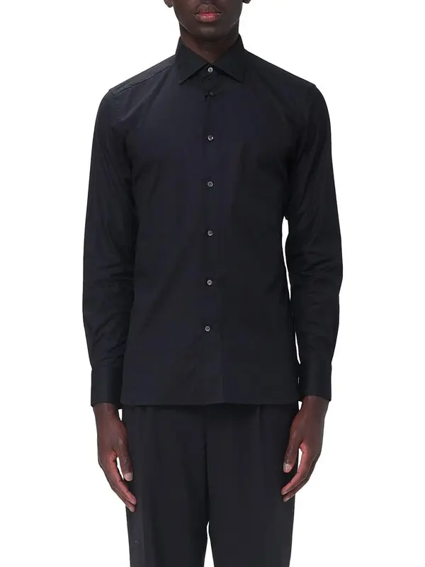 Zegna Classic Cotton Shirt - Black