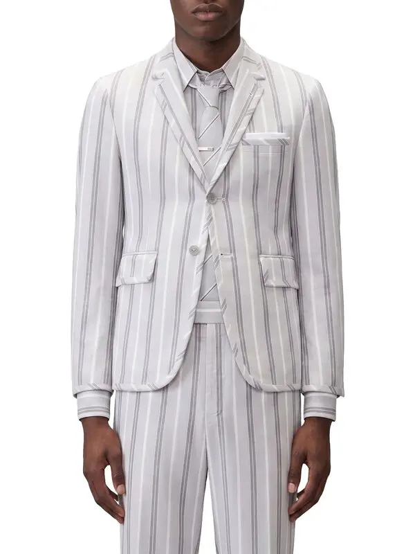 Thom Browne Striped Blazer - Grey