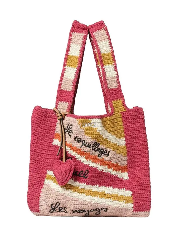 LANCEL Woven Shoulder Bag - Pink