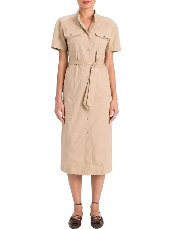 TWINSET Belted Shirt Dress - Rope