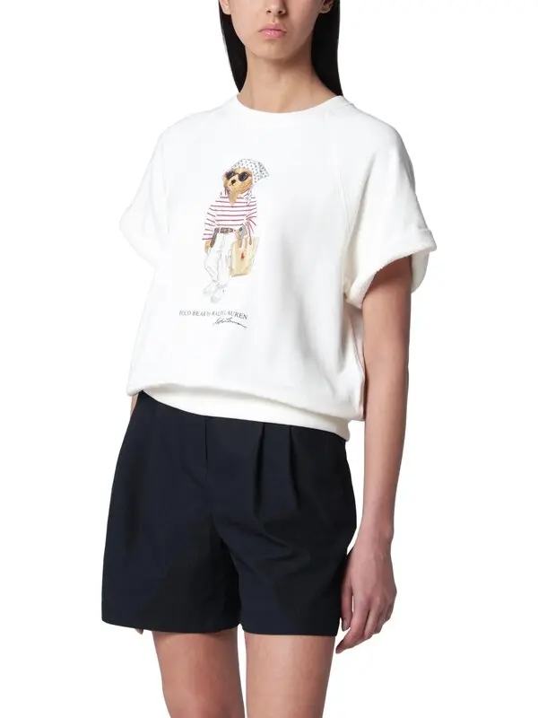 Polo Ralph Lauren Cotton Sweatshirt With Graphic Detail - White