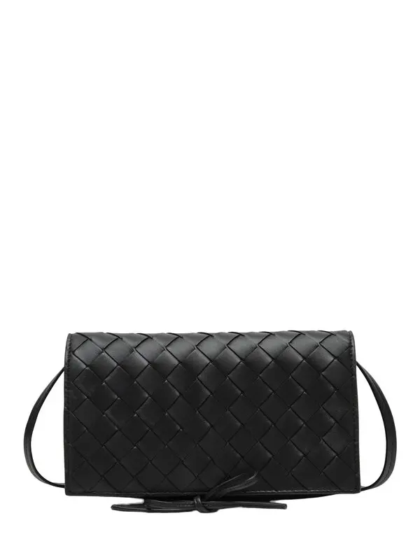 Bottega Veneta Intrecciato Crossbody Bag - Black