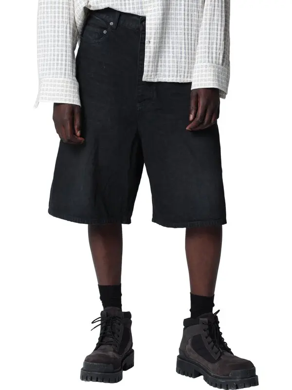 Balenciaga Loop Sport Icon Denim Shorts - Brown