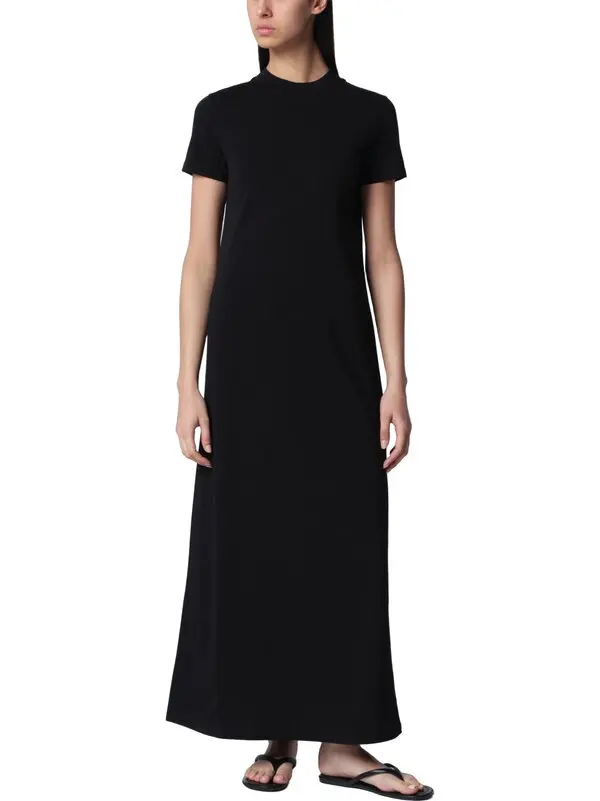 THE FRANKIE SHOP Malo Maxi T-shirt Dress In Cotton - Black